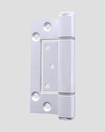 A127WHT - Aluminium Interfold Hinge - Offset knuckle - Mccallum Hinges