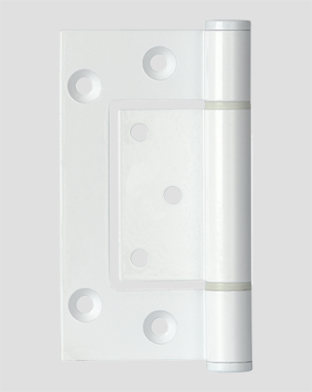 A163WHT - Aluminium Medium Duty Interfold Hinge - Offset Round Knuckle ...