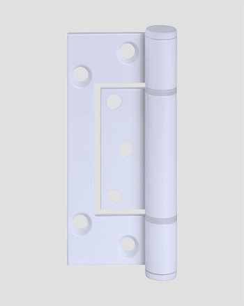 A166WHT - Aluminium Medium Duty Interfold Hinge - Offset Round Knuckle ...
