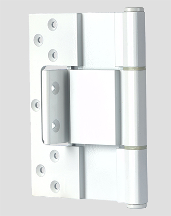 A171WHT - Aluminium Wide Throw Interfold Hinge - Wrap-around Face Fix ...